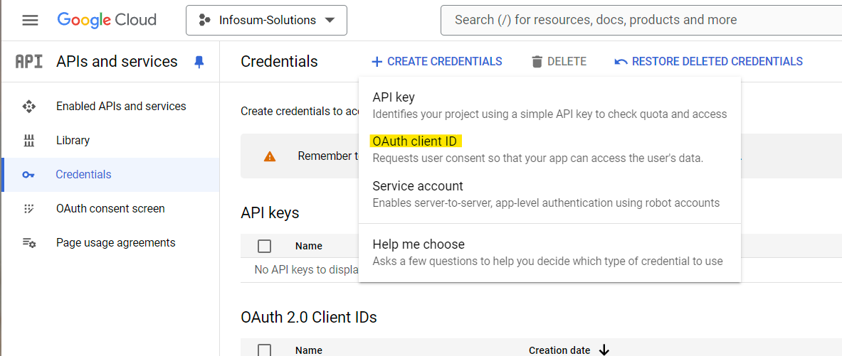 SSO Configuration - Google Identity Platform – InfoSum